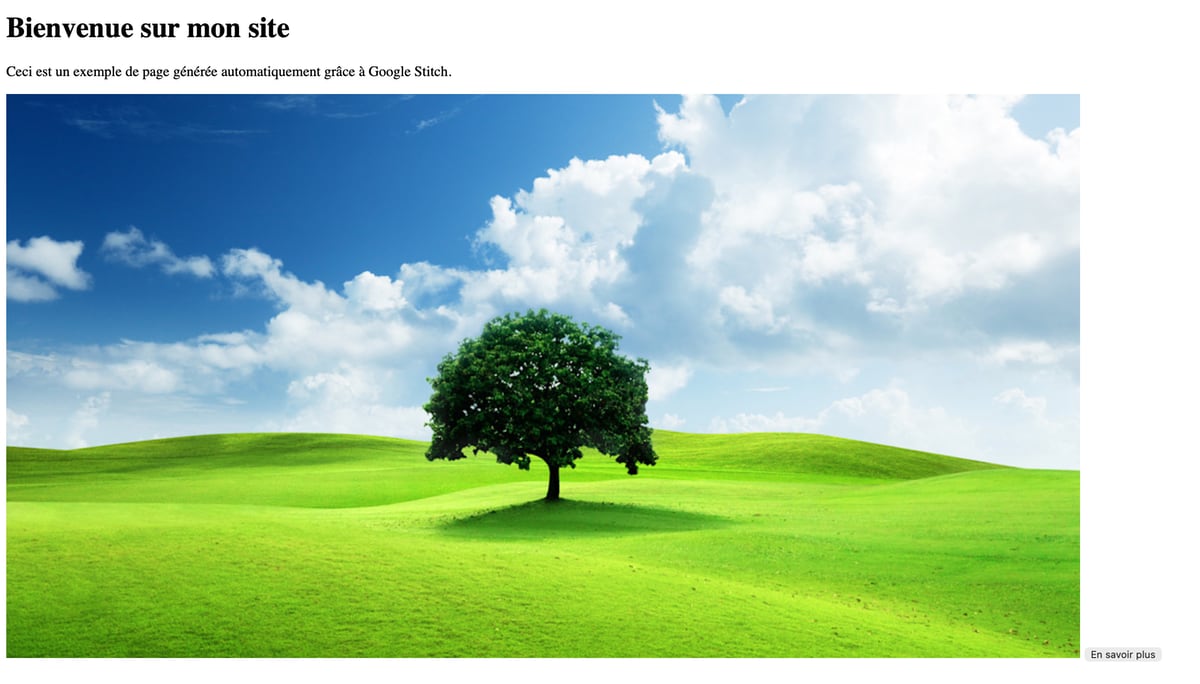 Google Stitch : D’une image à une maquette HTML et CSS